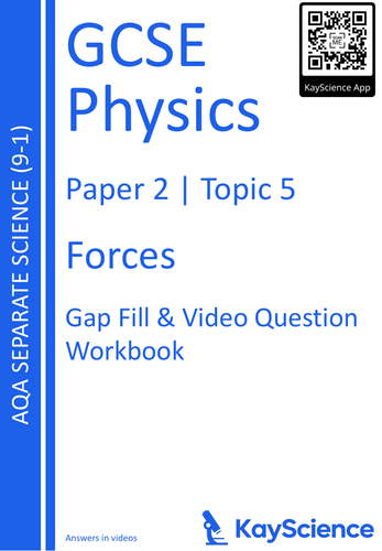 P5 Forces // GCSE Physics // KayScience Booklet // AQA Separate ...