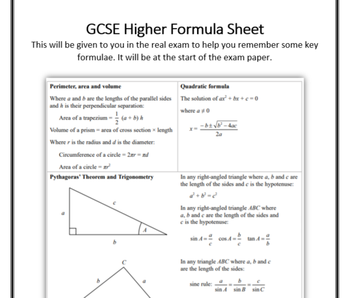 Gcse Maths 2022 Foundation Cheat Sheet Teaching Resou - vrogue.co Gcse Maths 2022 Foundation Cheat Sheet Teaching Resou - vrogue.co