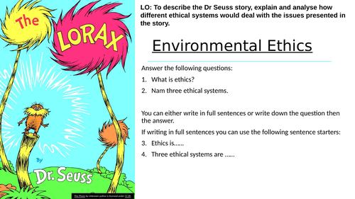 Environmental Ethics with The Lorax | Teaching Resources