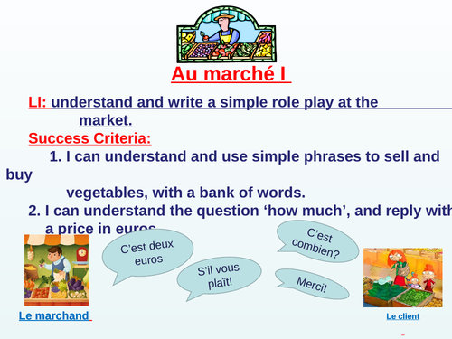 At a French market - buying fruits and vegetables in euros | Teaching ...