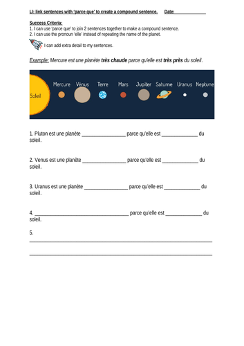 The French Solar System | Teaching Resources
