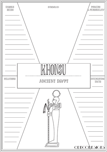Khonsu Fact File - Egyptian Gods | Teaching Resources