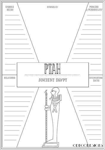Ptah Fact File - Egyptian Gods | Teaching Resources