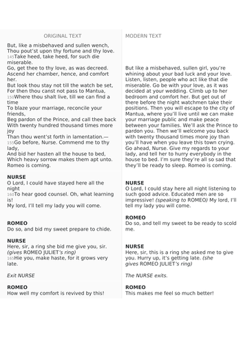 Romeo and Juliet Act 3 scene 3 worksheet bundle | Teaching Resources