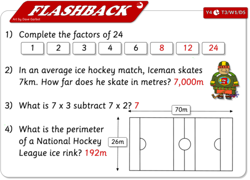 Y4 Maths Flashbacks | Teaching Resources