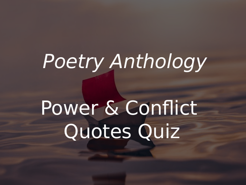 Poetry Anthology Bundle - Revision Cards, Key Quotes, Display Posters ...
