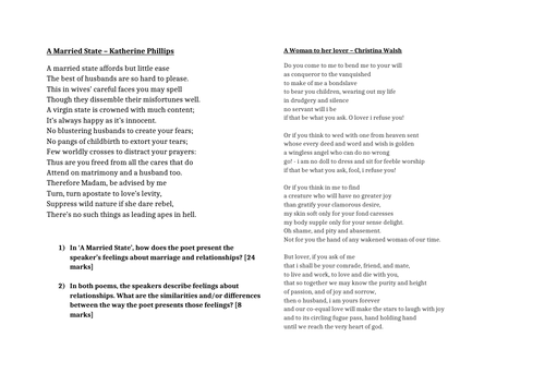 AQA GCSE English Literature Unseen Poetry Revision | Teaching Resources