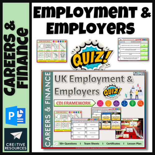 UK Employment and Employers Careers Quiz | Teaching Resources
