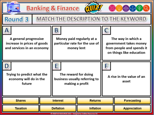 Careers Banking and Economy Quiz | Teaching Resources