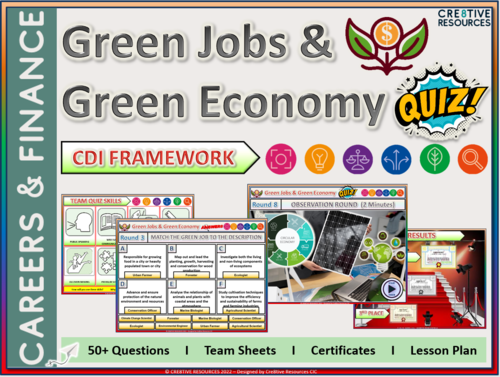 Careers Green Jobs and Green Economy Quiz | Teaching Resources