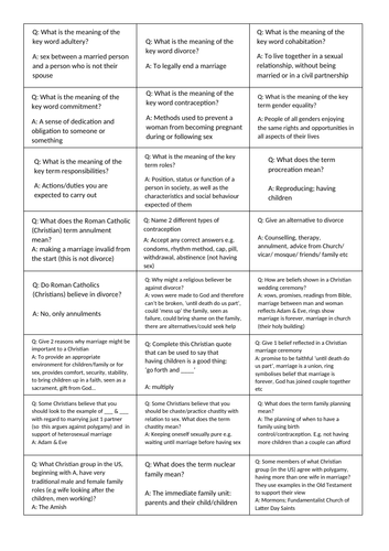 EDUQAS GCSE RS Trivial Pursuit Revision Game (WJEC) | Teaching Resources