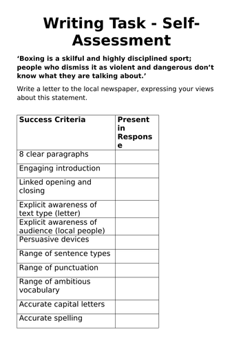 AQA GCSE Paper 2 Practice - Using Resources on Boxing | Teaching Resources