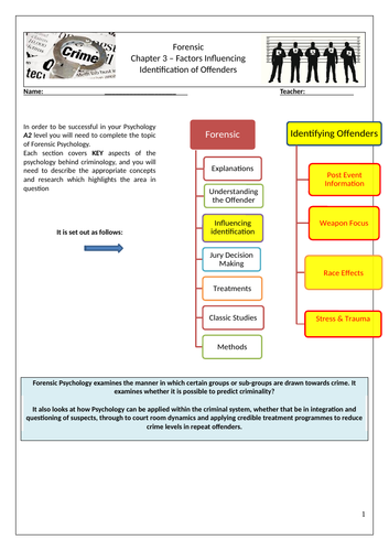 3 Edexcel International A Level Psychology Forensic Psychology 1158