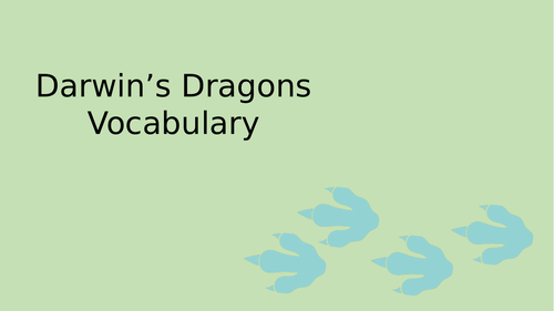 Darwin's Dragons Vocabulary | Teaching Resources