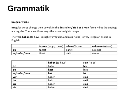 Irregular verbs | Teaching Resources