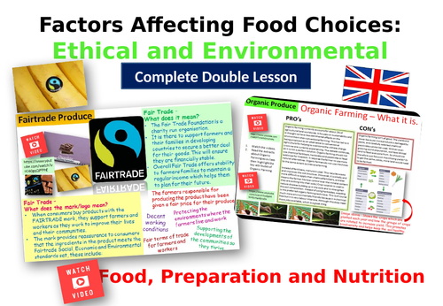 Factors affecting Food Choices - Ethical and Environmental | Teaching ...