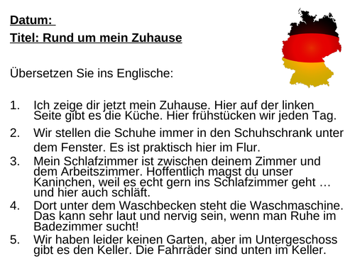 AQA/EDEXCEL Stimmt GCSE German (Higher) – Kapitel 4 – Rund um mein ...