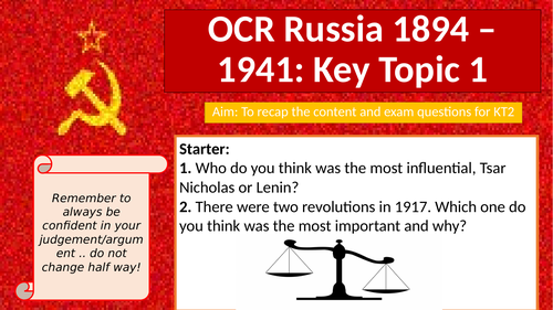 OCR Russia A Level 1894–1941 REVISION | Teaching Resources