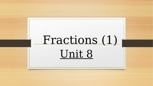 Power Maths - Spring 1 - Fractions (1) - YEAR 5 | Teaching Resources
