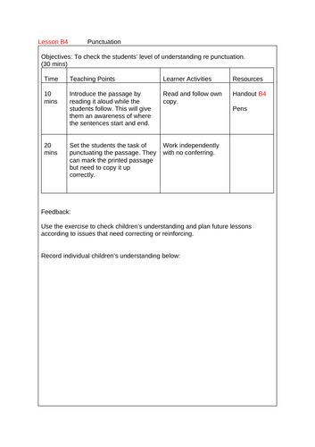 Punctuation Assessment & Answer Sheet | Teaching Resources