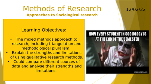 Sociology International Cambridge AS/A level Research Methods ...