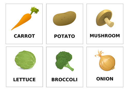 Vegetables Flashcards | Teaching Resources