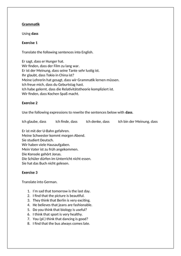 Using dass | Teaching Resources