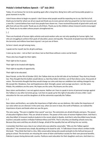Full I am Malala Scheme - KS3 - AQA English | Teaching Resources