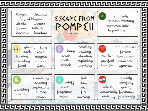 Escape From Pompeii PRINTABLE Word Mat KS2 | Teaching Resources
