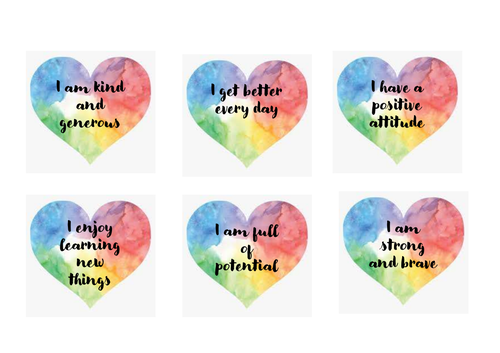 Positive affirmations - class set | Teaching Resources