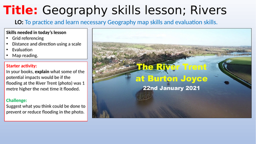 Geography GCSE Rivers Skills lesson - Suitable for all exam boards (AQA ...