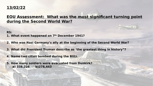 assessment: Significant Turning Point WW2 | Teaching Resources