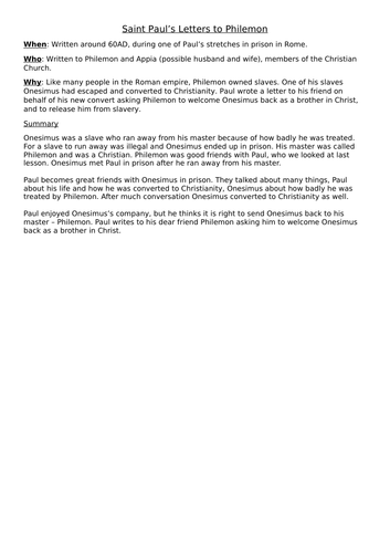 Paul's Letters | Teaching Resources