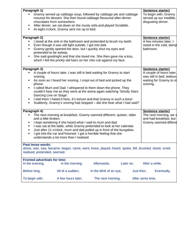 Year 4 Literacy Planning - Diary Writing - Gangsta Granny | Teaching ...