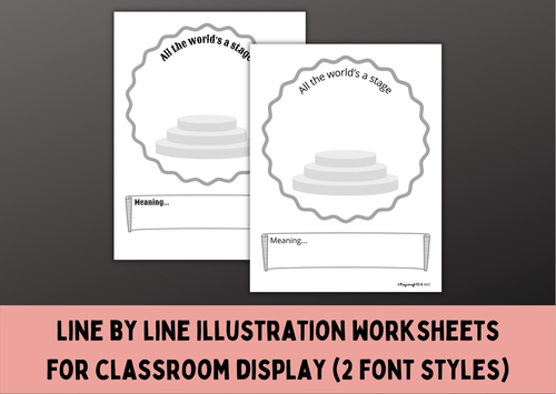 All the World's a Stage | The Seven Ages of Man | Differentiated ...