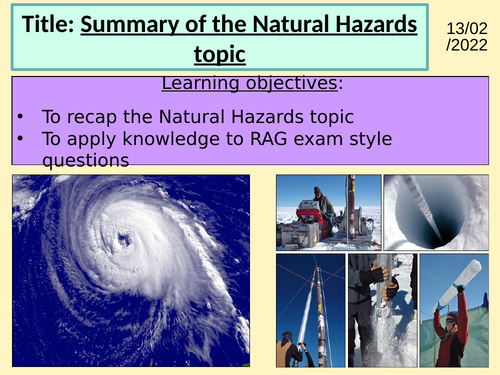 AQA GCSE Geography 9-1: The challenge of natural hazards | Teaching ...