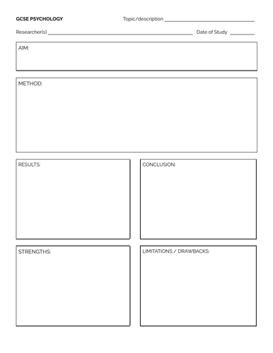 AQA GCSE Psychology - Development Unit 1.3 | Teaching Resources
