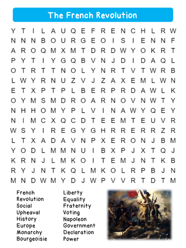 The French Revolution - Word Search | Teaching Resources