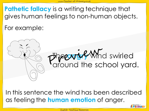 Introducing Pathetic Fallacy - Year 5 and 6 | Teaching Resources