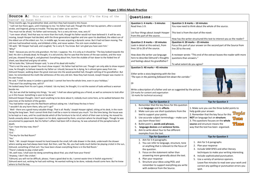 Language Paper 1 Mini Mocks | Teaching Resources