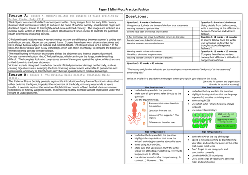 Language Paper 2 Mini Mocks | Teaching Resources