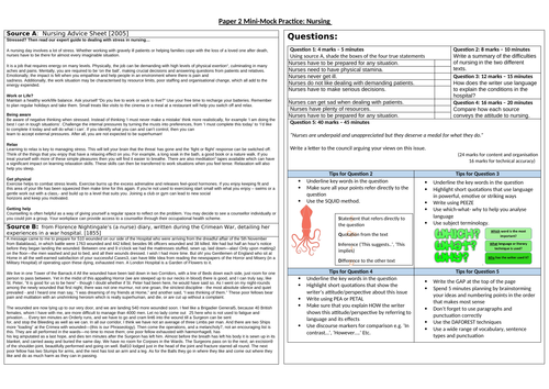Language Paper 2 Mini Mocks | Teaching Resources