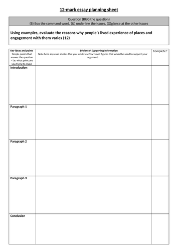 Edexcel A-Level Geography Topic 4A Regenerating Places | Teaching Resources