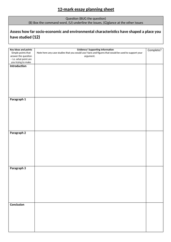 Edexcel A-Level Geography Topic 4A Regenerating Places | Teaching Resources