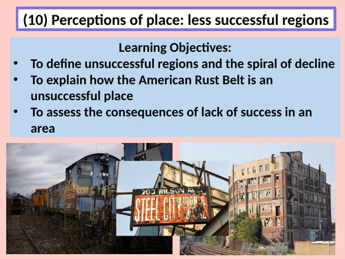Edexcel A-Level Geography Topic 4A Regenerating Places | Teaching Resources