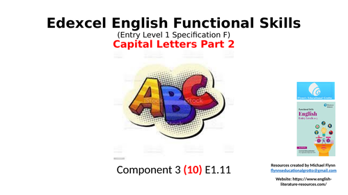 Pearson Functional Skills (Edexcel) Level 1 Component 3 (10) E1.11 ...