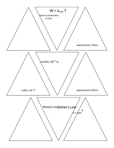 Tarsia A-level Physics Using Radiation to Detect Stars (Eduqas ...
