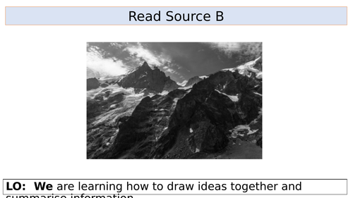 AQA GCSE English Language Paper 2 Practice - Mountain Adventure ...