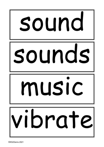 Y4 Science Sound Vocabulary | Teaching Resources Y4 Science Sound Vocabulary | Teaching Resources