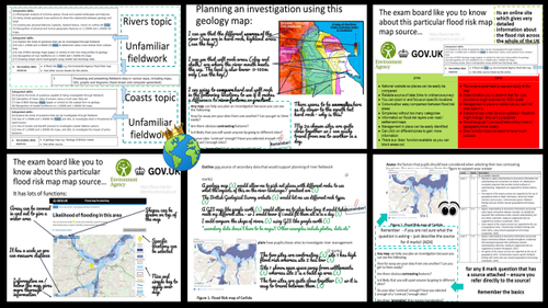 Edexcel B Unfamiliar fieldwork and using GIS, Flood Risk and geology ...
